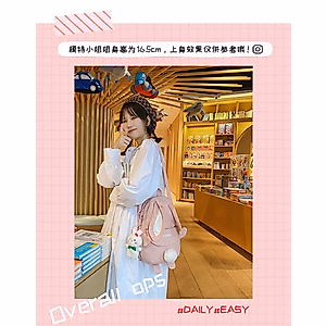 Hipi-shop Backpack for Women Kawaii Long-eared rabbit Backpack Fashion Preppy Style shoulder bag handbag crossbody bag (Pink)