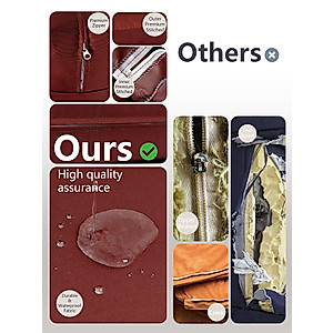 OmniBuy 17Pack Outdoor Furniture Patio Cushion Replacement Covers Fit for 8 Pieces 7-Seater Wicker Rattan Patio Furniture Set Sectional Couch Chairs,Cover Only (Burgundy)