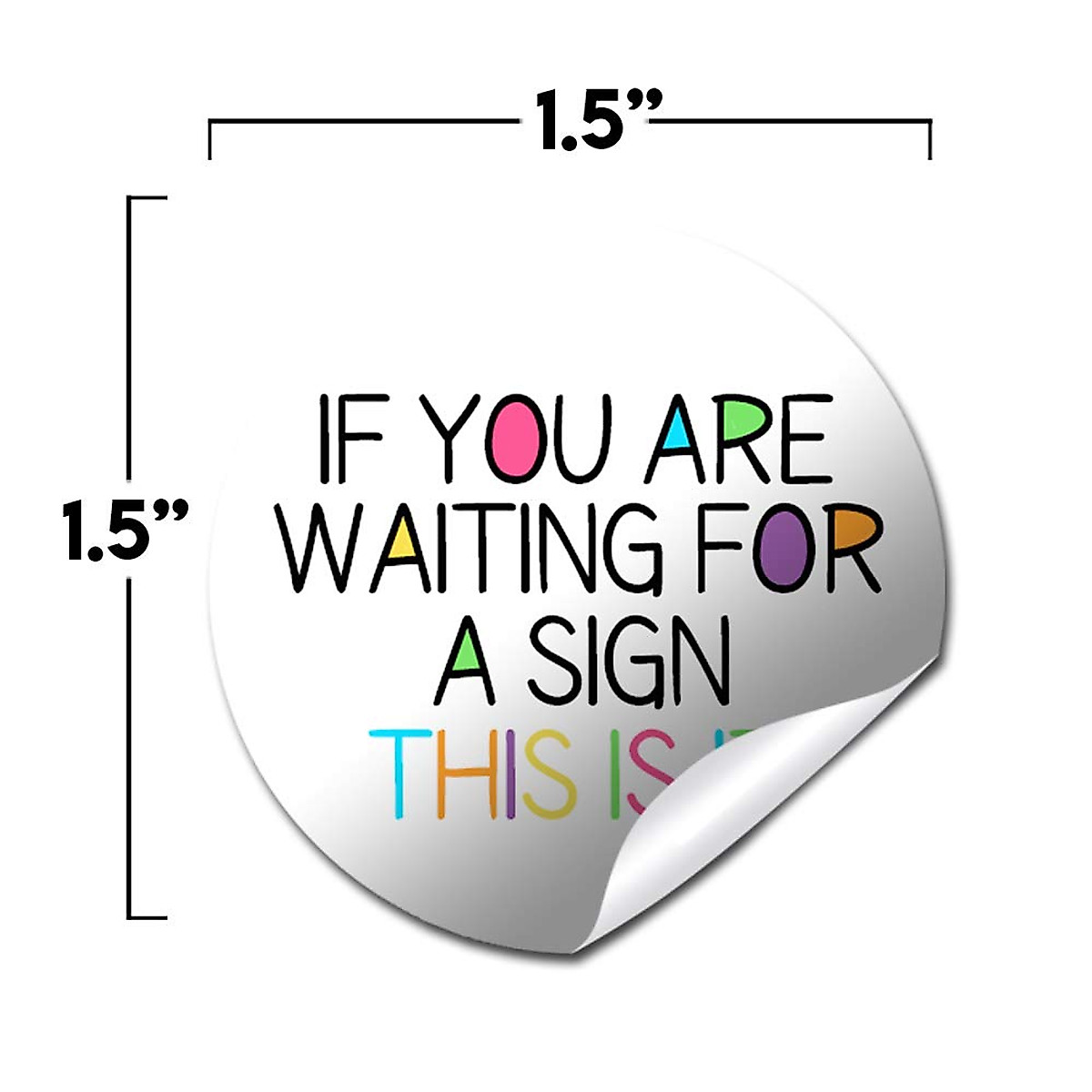 Funny This is Your Sign Thank You Customer Appreciation Sticker Labels for Small Businesses, 60 1.5" Circle Stickers by AmandaCreation, Great for Envelopes, Postcards, Direct Mail, & More!