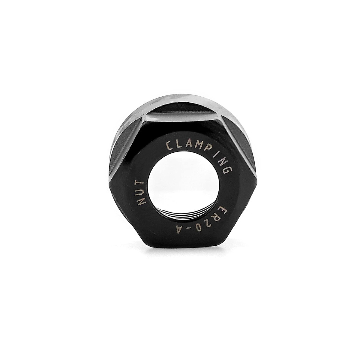 QWORK ER20 A Collet Clamping Nuts for CNC Milling Chuck Holder Lathe, 4 Pack (Black)