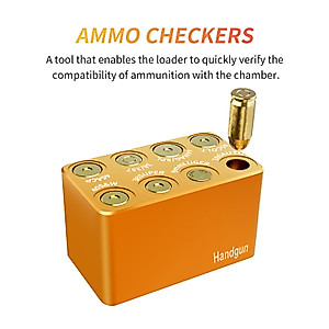 Ludex Ammo Checkers Ammo Checker Cartridge Gauge for Reloading (ammo checkers, orange)