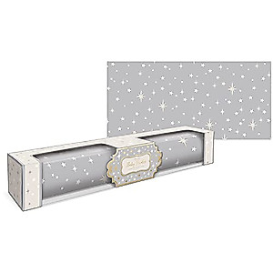Lady Jayne Dove Gray With Stars Baby Powder Scented Drawer Liners -- 6 Sheets
