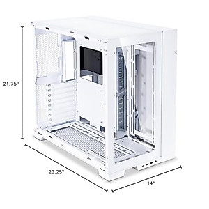 Lian-Li O11 Dynamic EVO ATX Mid Tower Tempered Glass Computer Case, White
