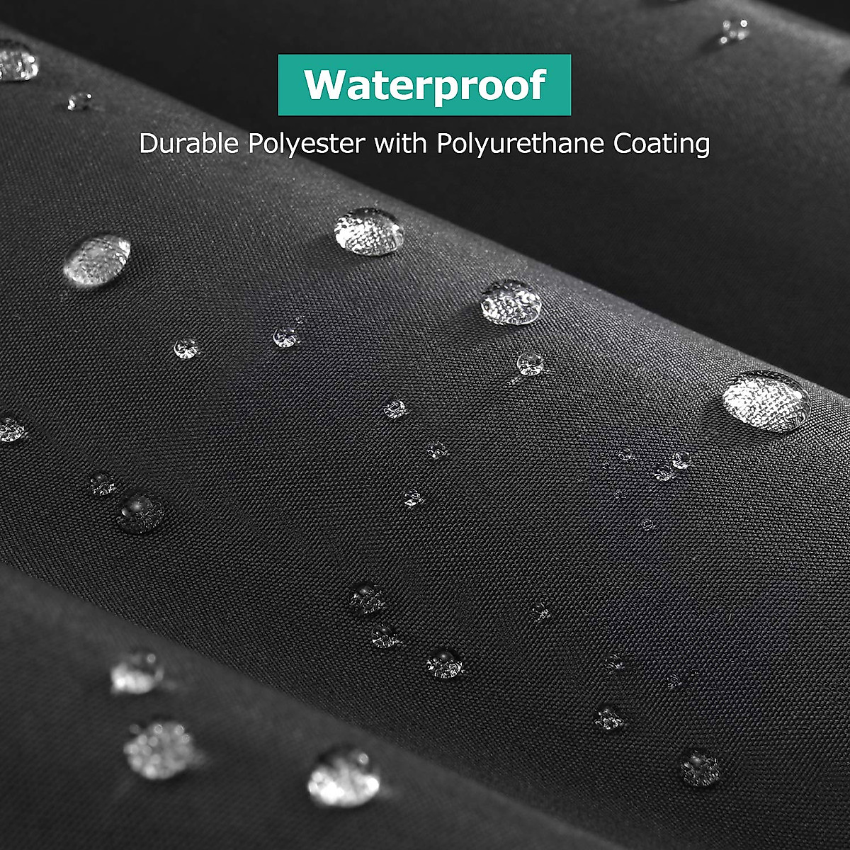 SunPatio Outdoor Ottoman Cover, Waterproof Square Coffee Table Cover, Patio Furniture Covers Side Table Cover, All Weather Protection, 22W x 22D x 18H, Black