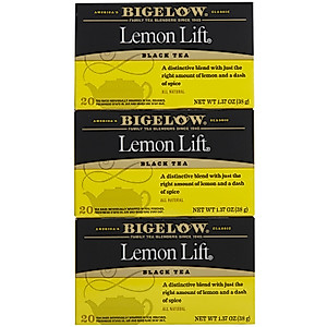 Bigelow Lemon Lift Tea Bags - 20 Count (Pack of 3)