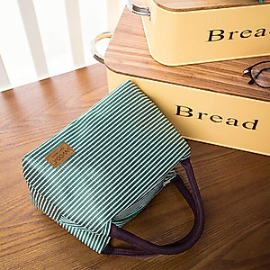 Lunch Bags Reusable Lunch Tote Bags Portable Lunch Cooler Bag Lunch Holder Insulated Lunch Box Bag for Picnic Office Beach (Green)