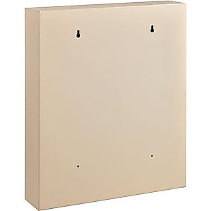 Global Industrial Medical Security Cabinet with Double Key Locks, 14"W x 3-1/8"D x 17-1/8"H, Beige