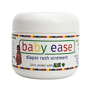 BabyEase - Diaper Rash Cream with Zinc Oxide and Aloe Vera - Recommended by Pediatricians and Pharmacists. Relief & Prevention, Hypoallergenic, Phthalate- & Paraben-Free Paste