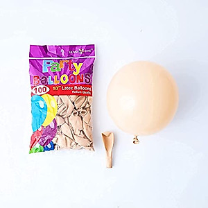 100pcs Mocha Chrome Gold Balloon Garland Arch Kit Coffee Sage Green Apricot Balloons for Wedding Birthday Party Balloon Arch Baby Shower Boho Party Decorations