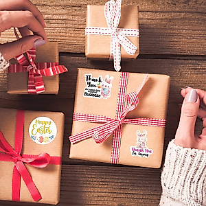 Thank You For Supporting 200 Piece Easter Bunny Rabbit Stickers,Cute Business Envelopes Stickers for Handmade Goods/Small Business Packages,Easter Theme Small Shop Business Stickers for Envelopes Seals