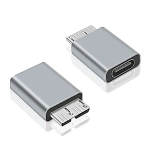 Poyiccot USB C to Micro B Adapter, Type C to Micro B Cable Adapter, 2Pack Micro B to USB C 3.1 Adapter for Hard Drive Cable, USB C Hard Drive Cable Adapter for USB 3.0 External Portable SSD HDD