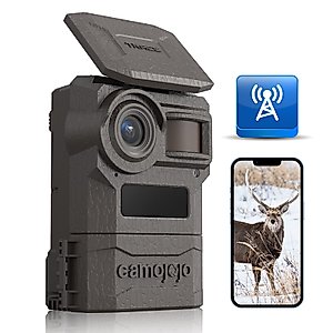 Camojojo 4G LTE Cellular Trail Camera with 1080P Video, 0.2s Trigger, IP66 Waterproof, 32GB SD & SIM Card