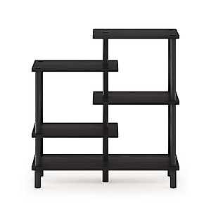Furinno Turn-N-Tube 5-Tier Accent Display Rack, Espresso/Black