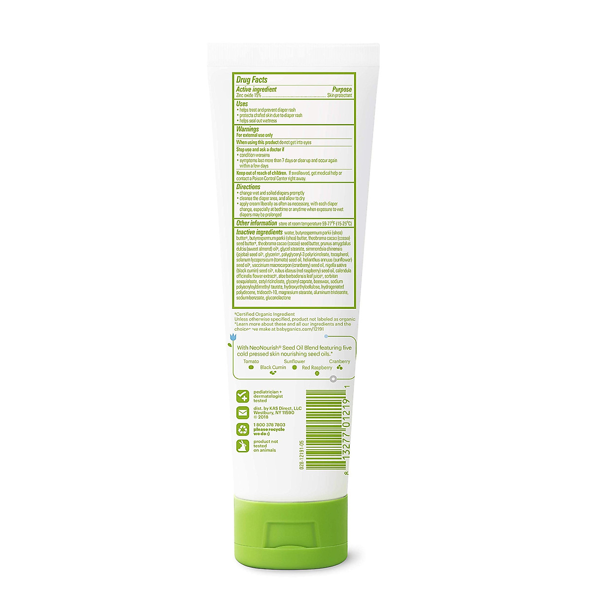 Babyganics Hiney Helper Diaper Rash Cream - 4 oz