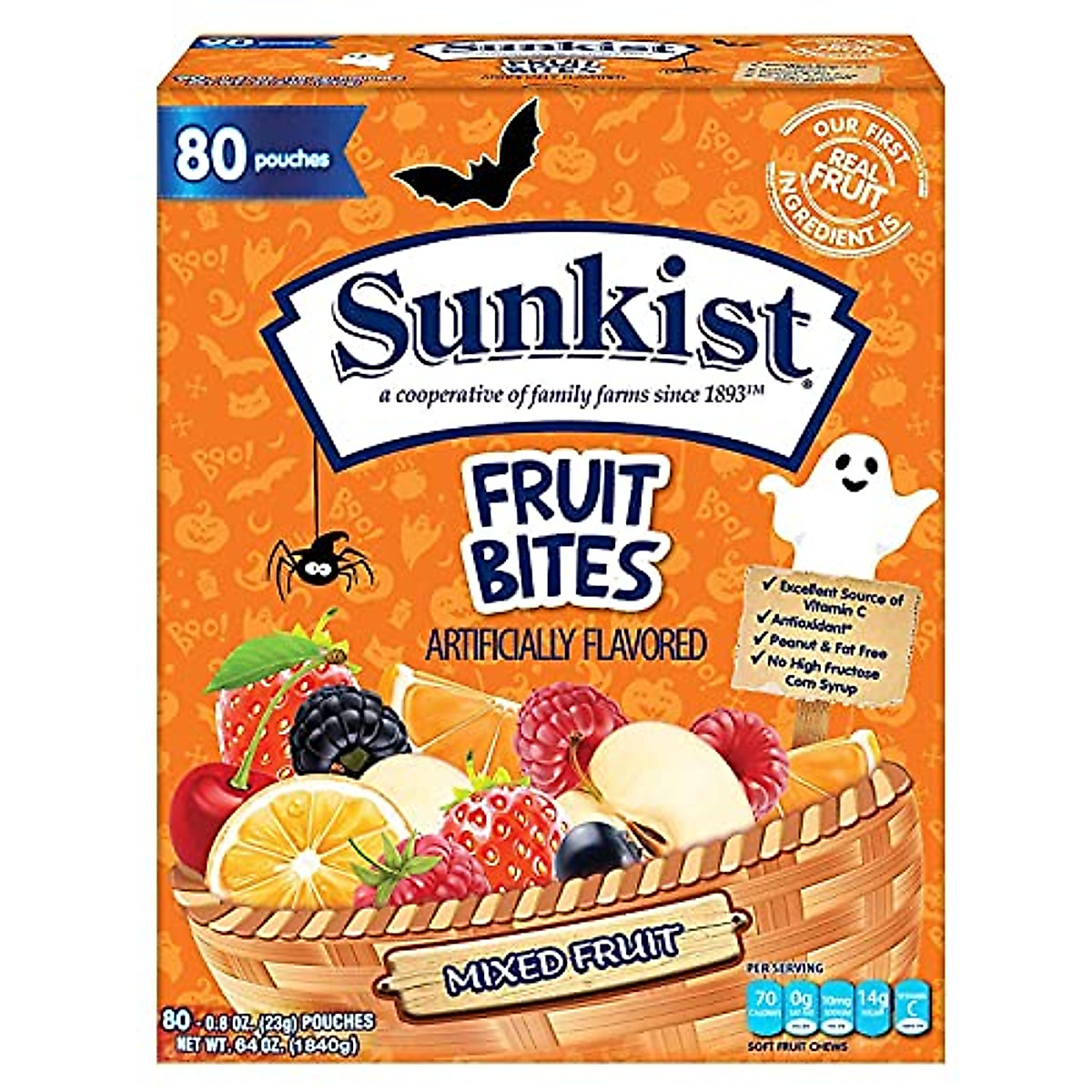 Eva's Gift Universe Basket Filler Fruit Snacks, Mixed, Bulk Pack,0.8 oz Individual Single Serve Bags,80 Pouches (1 Pack)