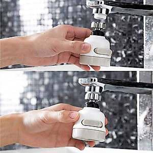 Kitchen Water Faucet Filter, 3 Modes Position Adjustable Sink Faucet Sprayer Head,High Water Flow Tap Water Head for Home Kitchen Bathroom,Booster Shower Water Saver