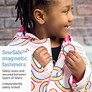 Magnetic Me Color Changing Raincoat For Toddlers with Hood and Easy Magnet Closure Boys Blue Polka Dot Emoji Toddler Rain Jacket/Coat Size 3T