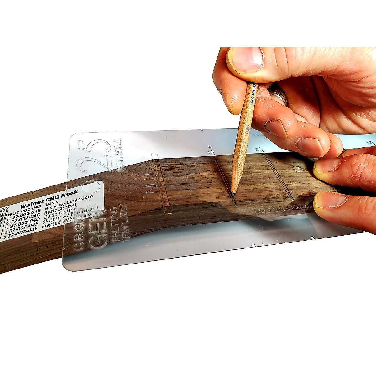 25-inch GEN2 Fretting Scale Marking Template for Guitars - Popular Scale used on National(TM) and Paul Reed Smith(TM) Guitars