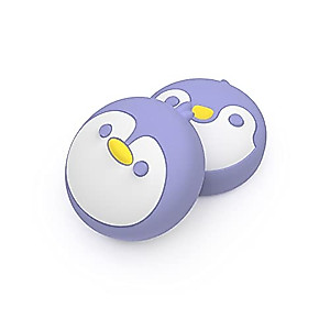 PlayVital Penguin Joystick Caps for Nintendo Switch, Thumbstick Caps for Switch Lite, Analog Cover for Switch OLED Joycon Thumb Grip Caps for Switch & Switch Lite & Switch OLED - Light Violet
