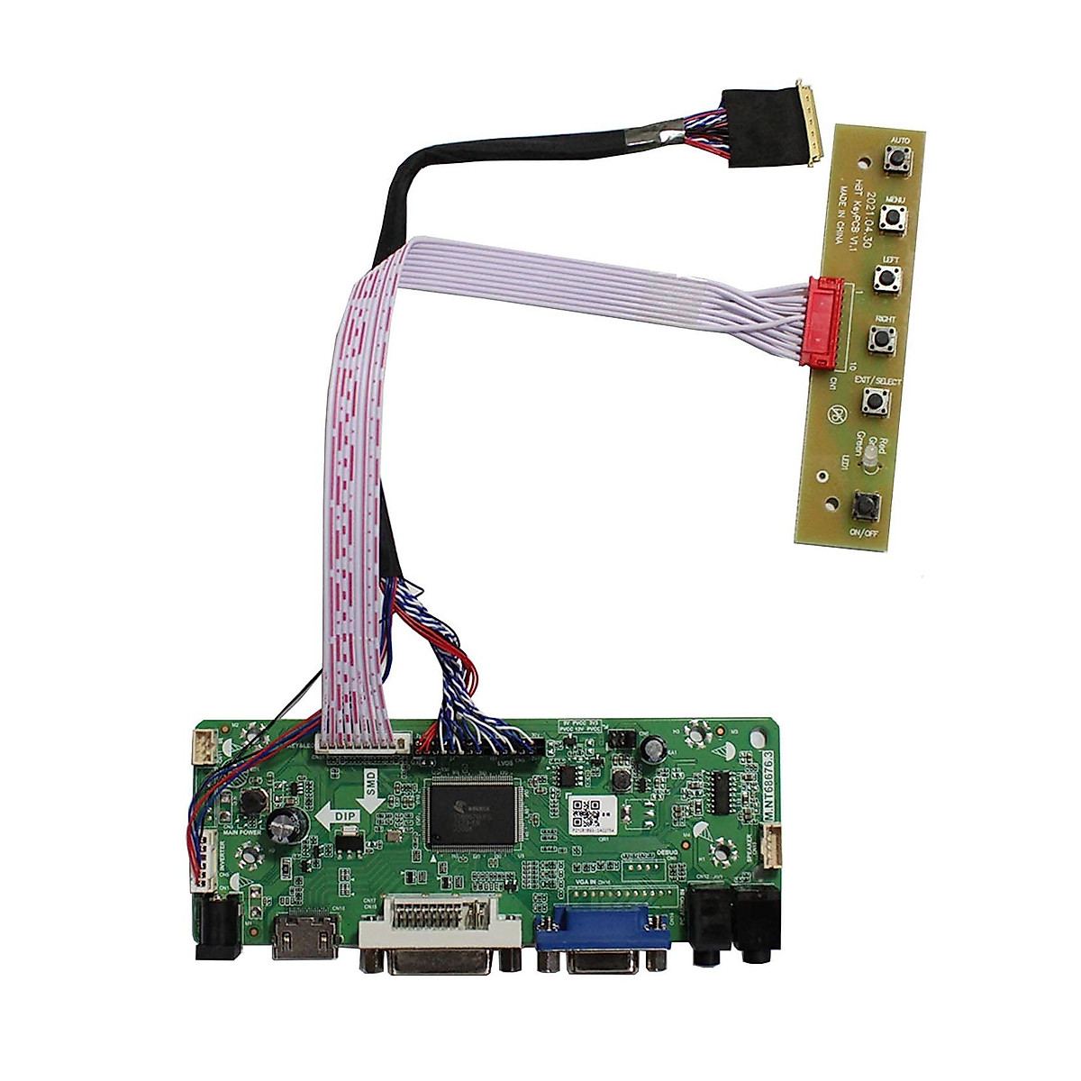 HDMI VGA DVI Audio LVDs Controller Board 40 Pin for 15.6" 17.3" 1920x1080 B156HW01 LP156WF1 N173HGE-L21 B173HW01 LP173WF1 WLED LCD Screen