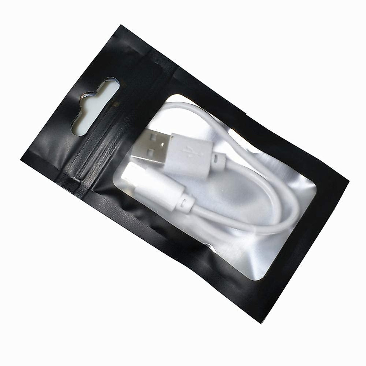 PABCK 100 Pieces Resealable Airtight Matte Window Zipper Lock Bags with Euro Hang Hole 2.3x3.9 inch(Inside Size 1.9x2.5inch) for Zip Food Storage Lock Pouch