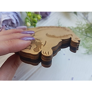 Wooden embroidery diamond painting accessories storage box Beads organizer with wooden lid Tray Divider Jewelry Box Needlework bead holder (Squirrel)