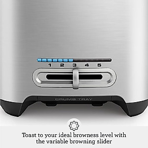Breville BTA820XL Die-Cast 2-Slice Smart Toaster, Brushed Stainless Steel