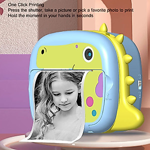 Instant Camera for Kids, 12MP WiFi 2.4 Inch IPS Screen Toddler Digital Camera with Print Paper, Dual Lens 8X Zoom 800mAh Selfie Camera Toys for Girls Boys (Pink)