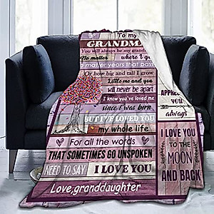 Gifts for Grandma, Grandma Blanket 50''x60'', Grandma Birthday Gifts, Christmas Grandma Gift Ideas for Grandma Soft Cozy Flannel Throw Blanket Grandma Gifts from Grandchildren