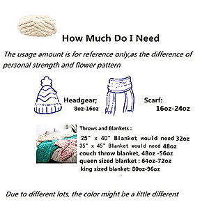 Bulky Chunky Arm Knitting Yarn Home Dec Yarn,Super Softee Thick Fluffy Jumbo Chenille Polyester Yarn for Blanket Pillows Home Décor Projects (Multi-autuam, 6 skeins / 3 lbs)