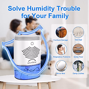 Dehumidifiers for Home 34 OZ Small Dehumidifiers for Room with Auto Shut Off, Mini Dehumidifiers for Bedroom Bathroom Closet Desktop Office RV