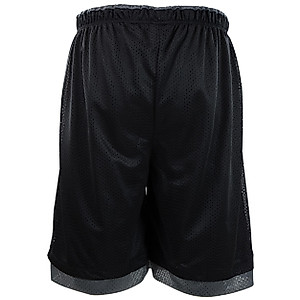 Mens Active Athletic Mesh Training Shorts (4X-Large, 412-Black)
