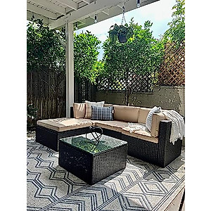 Lmeison Patio Chair Cushions 24 x 24 inch Waterproof Outdoor Chair Cushions Set of 2 Fade Resistant Outdoor Cushions for Patio Furniture Outdoor Seat Cushion for Garden Sofa Couch Chair, Taupe