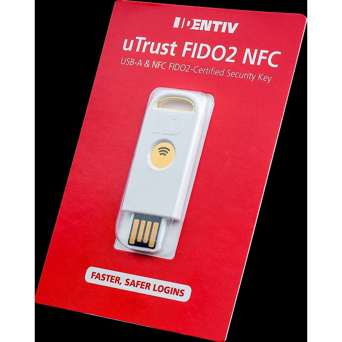 Identiv uTrust FIDO2 NFC Security Key USB-A (FIDO, FIDO2, U2F, PIV, TOTP, HOTP, WebAuth)