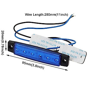 WIMACT Marine Boat Lights, 12V Waterproof Boat Interior Navigation Light Boat Deck Courtesy Cockpit Lighting for Pontoon Yacht Sailboat Kayak(10Pack)(Blue)