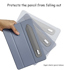 YINVA Pencil Case Compatible with Apple Pencil 2nd Generation and 2 1 Gen, Elastic Pencil Pouch Case Accessories Design for iPad and Stylus (Gray)