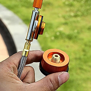 Camping Stove Adapter, Stove Connector,Butane Canister Converter, for Nozzle Gas Bottle to Lindal Valve Canister