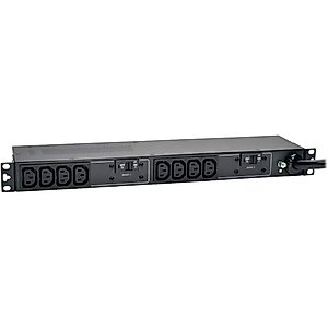 Tripp Lite Basic PDU, 10 Outlets (C13), 230V, IEC309 32A Blue, 12 ft. Cord, 1U Rack-Mount Power (PDUH32HV)