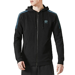 adidas Men's Ornamental Block Full-Zip Hoodie Small Black