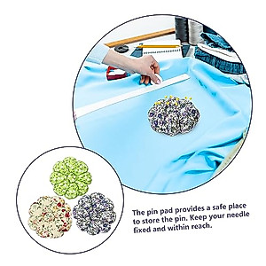 KJHBV 3Pcs Wrist pin Bag DIY Craft Needle Holder Wrist Straps Cute Wristband pin Cushions wristlets Wearable Corsage Supplies Embroidery Needles Cushions Portable Needle seat Polyester