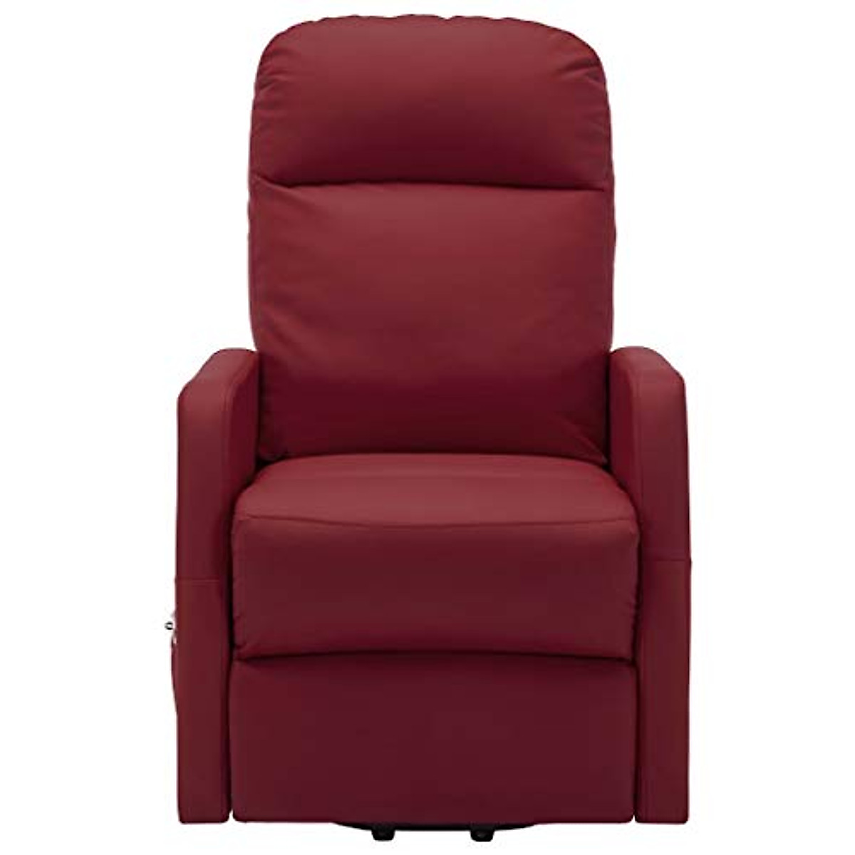 AJSEOYBS Massage Recliner,Chair Adjustable Home Theater Seating,Single Recliner Sofa Chair,Stand-up Massage Recliner Wine Red Faux Leather