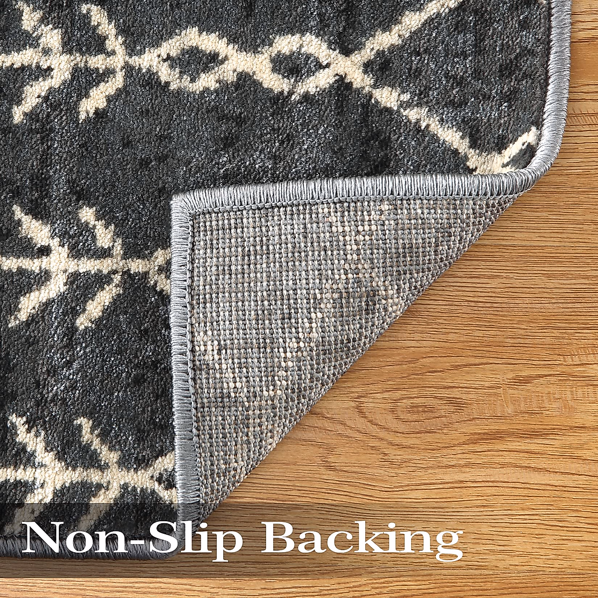 COZYLOOM Large Area Rug for Bedroom Non-Shedding Non-Slip 8x10 Carpet Traditional Rug for Living Room Bedroom Dining Room Kitchen Office Nursery Home Decor,Grey