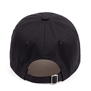 Home Fashion DIY Pepperoni Pizza Adult Cotton Embroidered Low Profile Baseball Dad Caps Adjustable (Black Style 6)