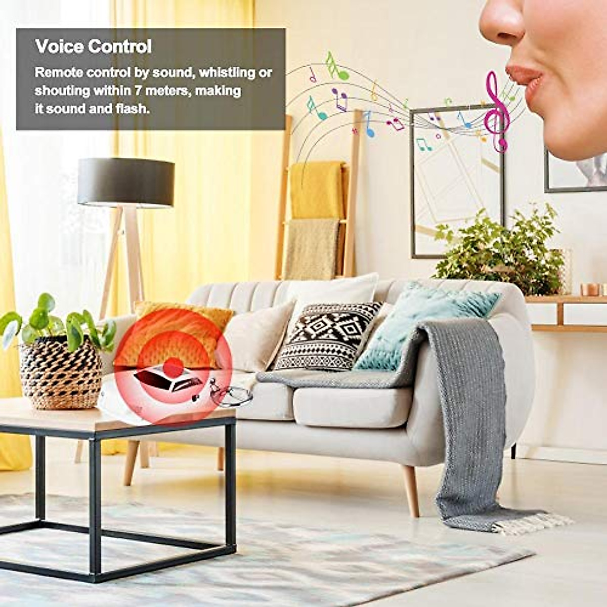 Key Finder Key Locator Key Detector Mini Anti Lost Key Locator Keychain Whistle Beep Sound Control with LED Fashlight for Wallets ,Car ,Pets ,Bags