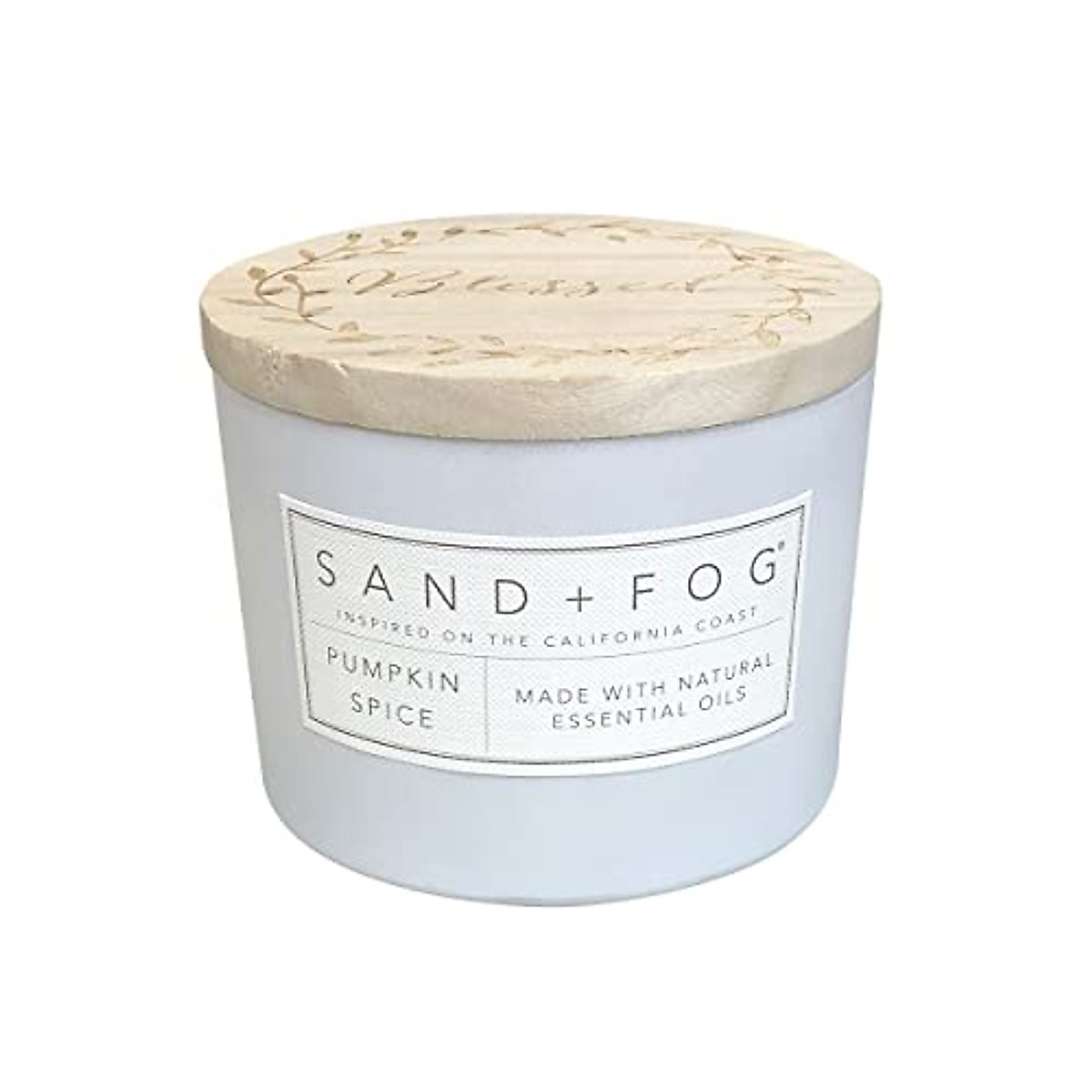 Sand + Fog Scented Candle - Pumpkin Spice – Additional Scents and Sizes – 100% Cotton Lead-Free Wick - Luxury Air Freshening Jar Candles - Perfect Home Decor – 12oz