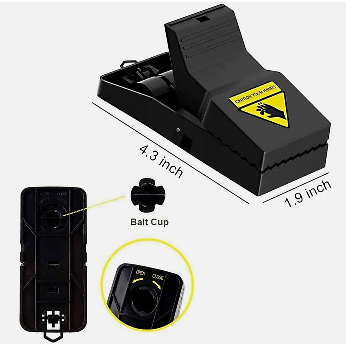 MATROTEL 6 Pack Rat Traps - Indoor/Outdoor Quick Effective Reusable Rat Snap Traps for Small to Large Rats, Instantly Kills with Powerful Steel Spring-Loaded Snap Trap