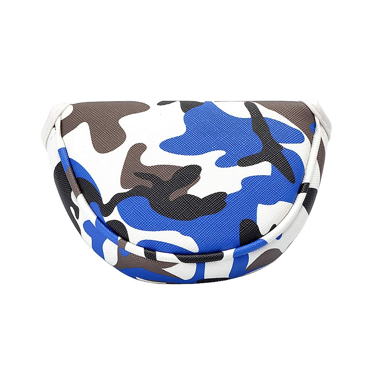 GOOACTION Camo Blue Golf Small Mallet Putter Head Cover Magnetic Closure Camouflage Print Synthetic Leather Mini Putters Club Headcover Protector