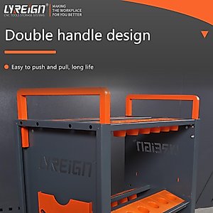 LYREIGN CNC Tool Holder Transfer Cart, Multi-Function Workshop CNC Trolley with Wheels, Tool Organizers Service Carts for Storehouse Factory Garage