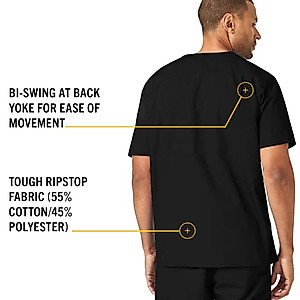 Carhartt Ripstop: Men’s 4-Pocket V-Neck Top — Black, XL