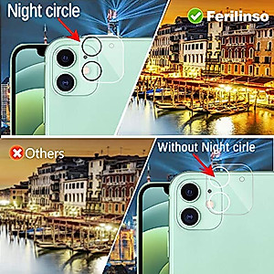 Ferilinso [3+3 Pack] 3 Pack Screen Protector for iPhone 11 with 3 Pack Camera Lens Protector Accessories Tempered Glass Film for iPhone 11 6.1 Inch
